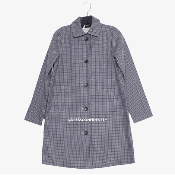 Everlane | Jackets & Coats | Everlane Mac Blue Check Water Resistant ...